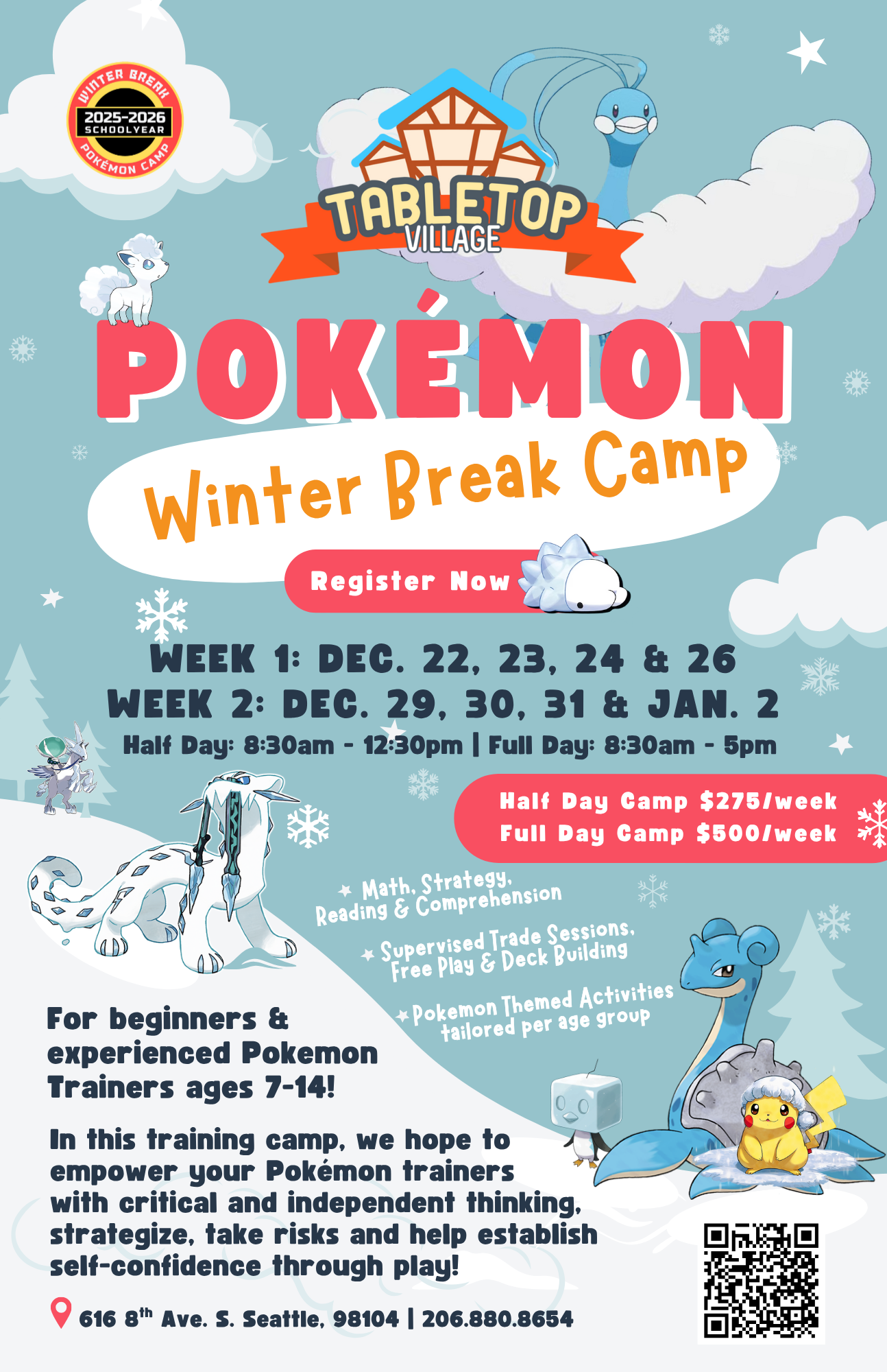 Pokemon Winter Break Camp at Tabletop Village – Tabletop Village LLC